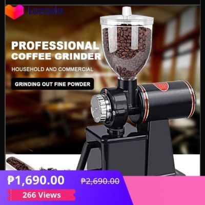 WDY Electric Coffee Bean Grinder Machine/One-click Coffee Grinders（black)