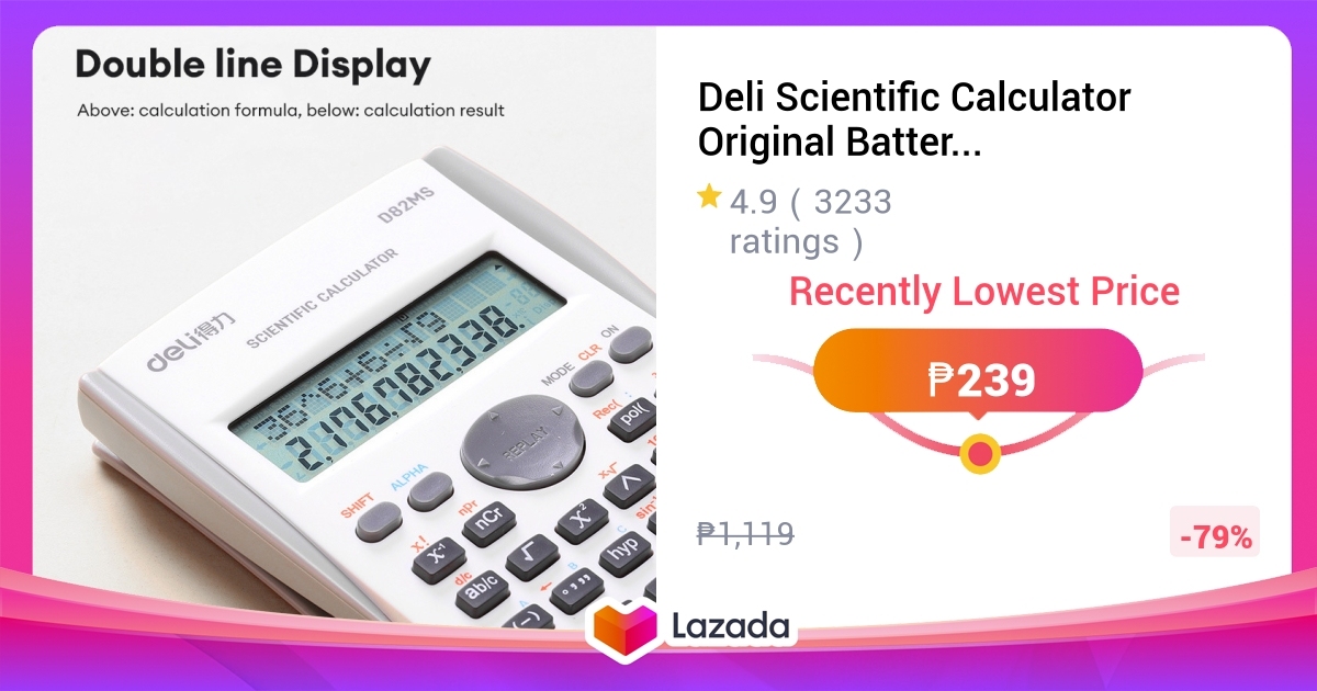 Deli Scientific Calculator Original Battery Button Batteries For ...