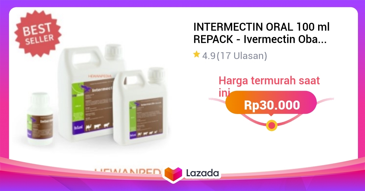 INTERMECTIN ORAL 100 ml REPACK - Ivermectin Obat Kutu Gudik Skabies ...