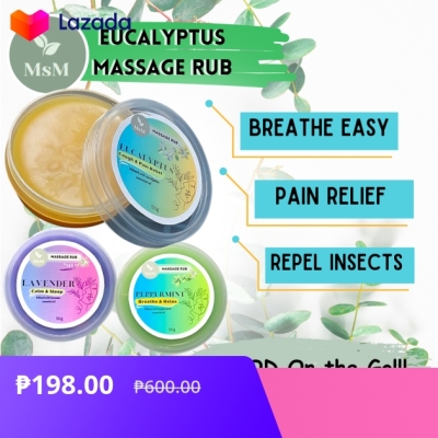 MsM Cooling Cough and Cold Rub: Eucalyptus Aches & Pain Relief Massage ...
