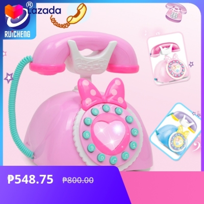 RUICHENG Kids Simulation Telephone Toy with Lights and Music, Fun ...