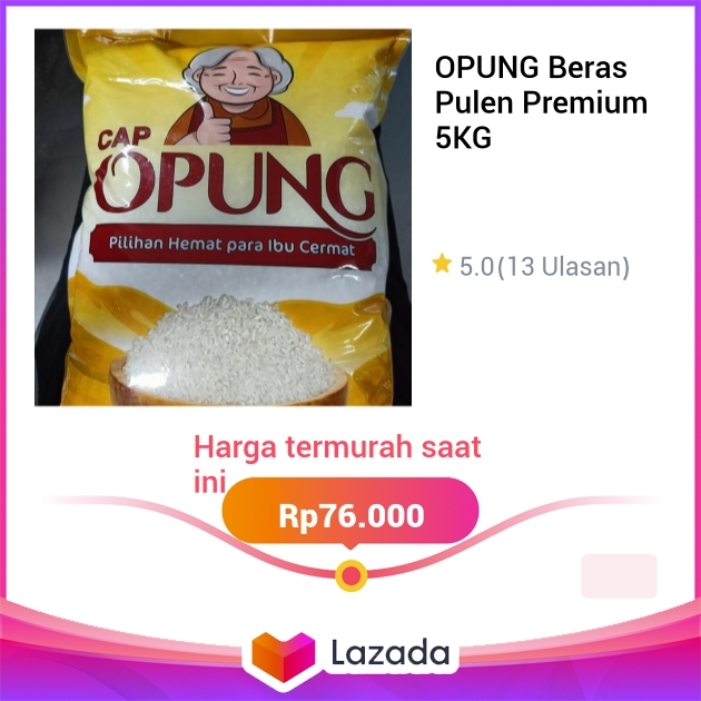 OPUNG Beras Pulen Premium 5KG
