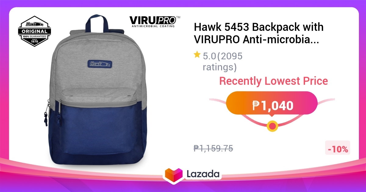 Hawk 5453 Backpack with VIRUPRO Anti-microbial Protection
