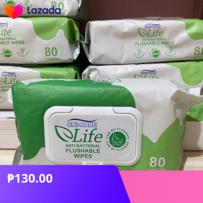 Unicare Life Flushable Wipes (80sheets)