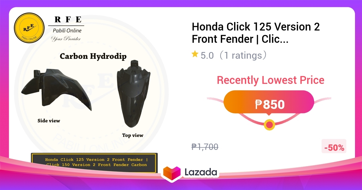 Honda Click 125 Version 2 Front Fender | Click 150 Version 2 Front ...