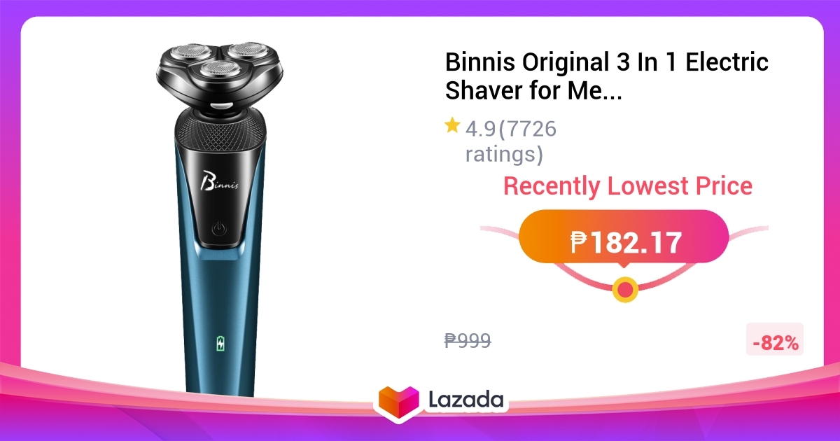 Binnis Original 3 In 1 Electric Shaver for Men Multi-function ...