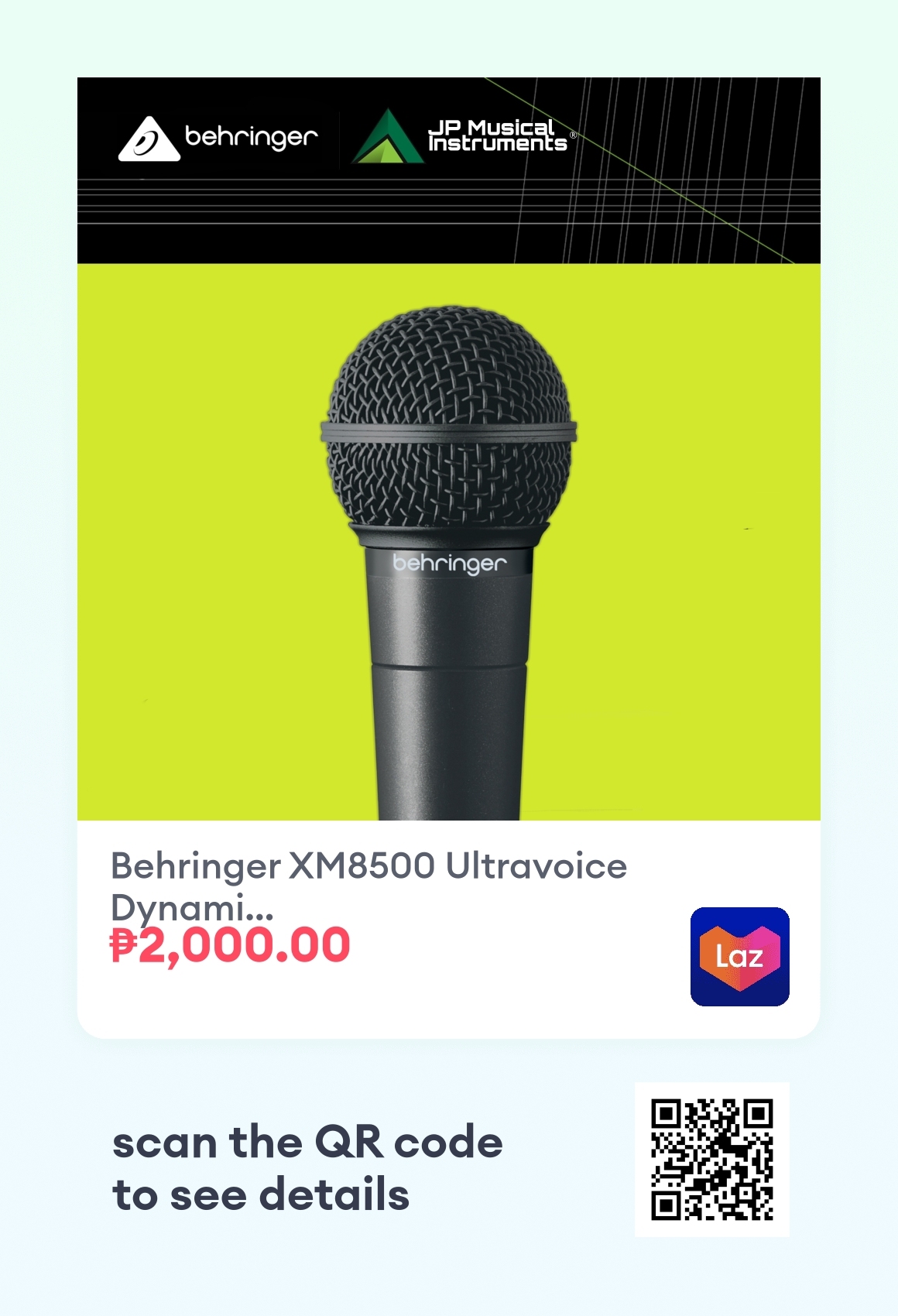 Behringer XM8500 Ultravoice Dynamic Microphone