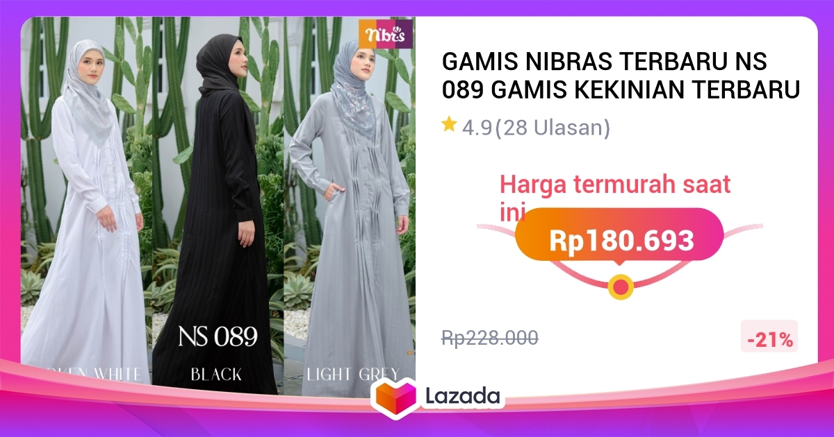 GAMIS NIBRAS TERBARU NS 089 GAMIS KEKINIAN TERBARU