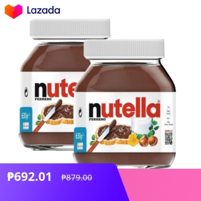 [Bundle Of 2) Nutella Hazelnut Spread with Cocoa 630g – Glass Jar Edition