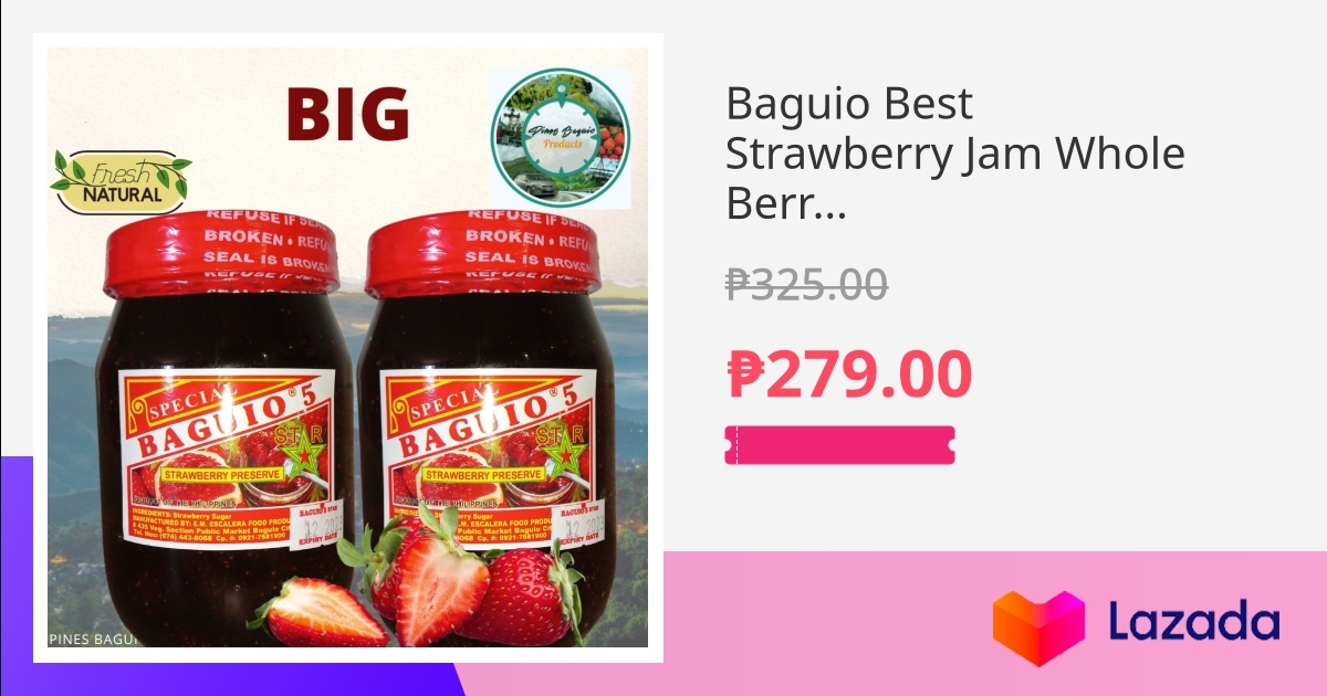 Baguio Best Strawberry Jam Whole Berry ( DUO DEALS)