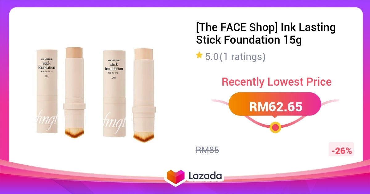[The FACE Shop] Ink Lasting Stick Foundation 15g