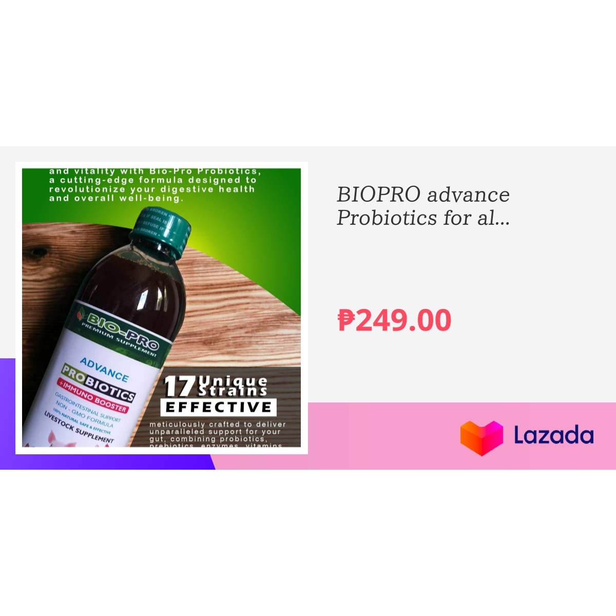 BIOPRO advance Probiotics for all animals