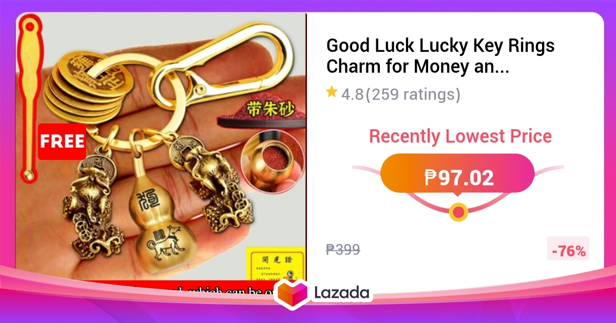 Good Luck Lucky Key Rings Charm for Money and Business Safely Pixiu ...