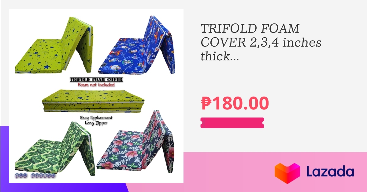 TRIFOLD FOAM COVER 2,3,4 inches thick/ SEMI COTTON /L-SHAPED ( FOAM NOT ...