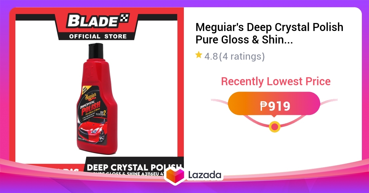 Meguiar's Deep Crystal Polish Pure Gloss & Shine A3116EU 473mL
