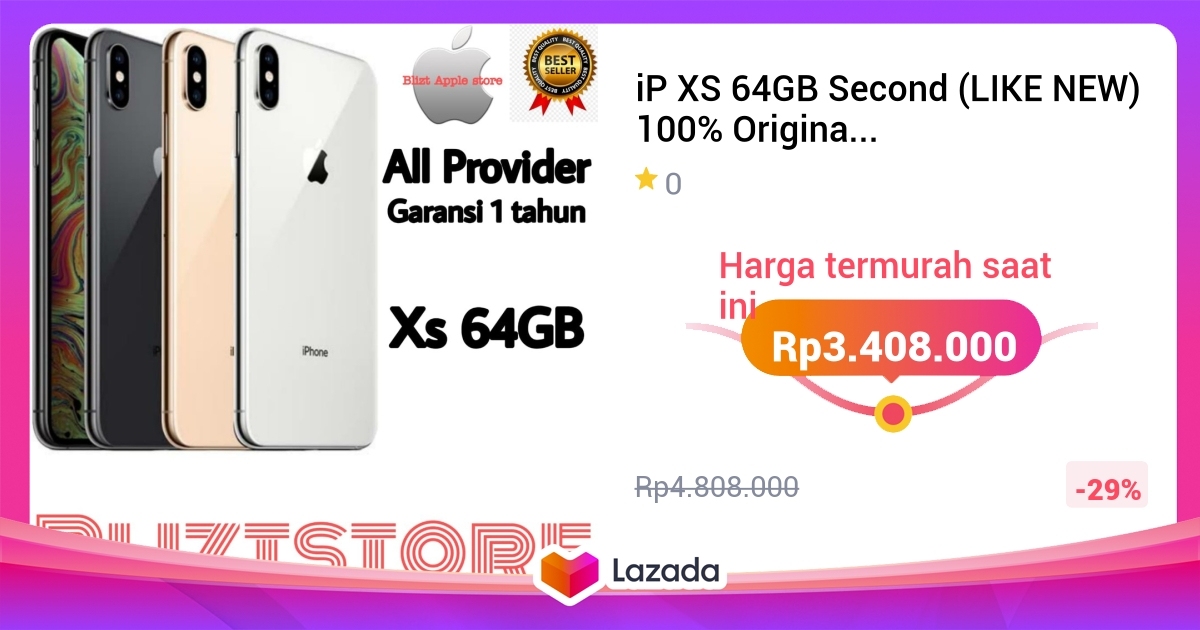 iP XS 64GB Second (LIKE NEW) 100% Original BERKUALITAS & BERGARANSI ...