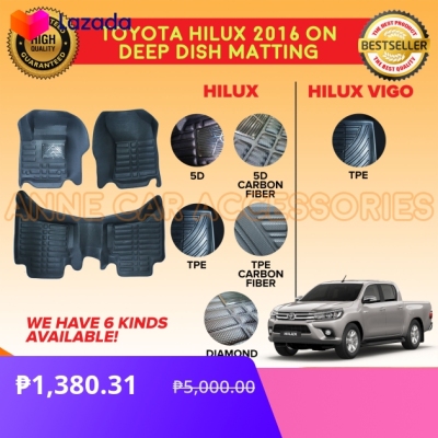 TPE / 5D Black / Carbon Fiber Deep Dish for Toyota Hilux Rocco ...