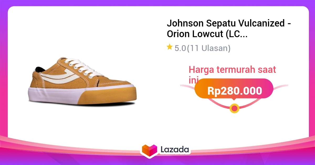 Johnson Sepatu Vulcanized - Orion Lowcut (LC) Beige