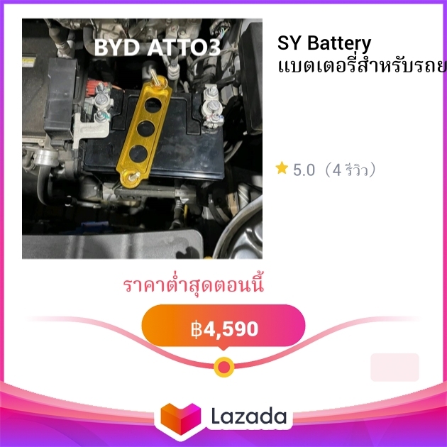 SY Battery แบตเตอรี่สำหรับรถยนต์แบบลิเธียมฟอสเฟต LiFePO4 12V เหมาะ ...
