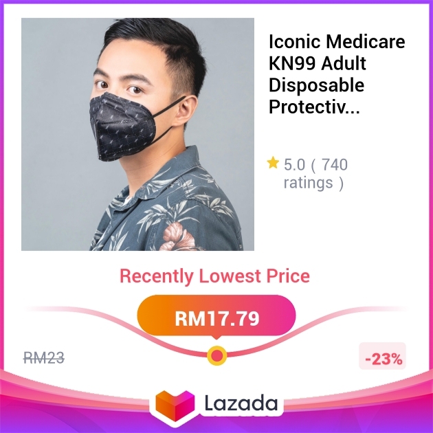 Iconic Medicare KN99 Adult Disposable Protective Face Mask 5PLY-(10PCS ...