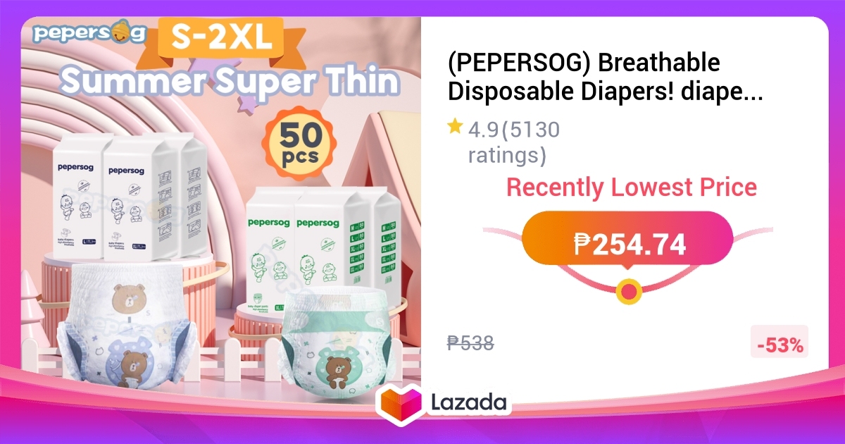(PEPERSOG) Breathable Disposable Diapers! diaper large on sale Magic ...