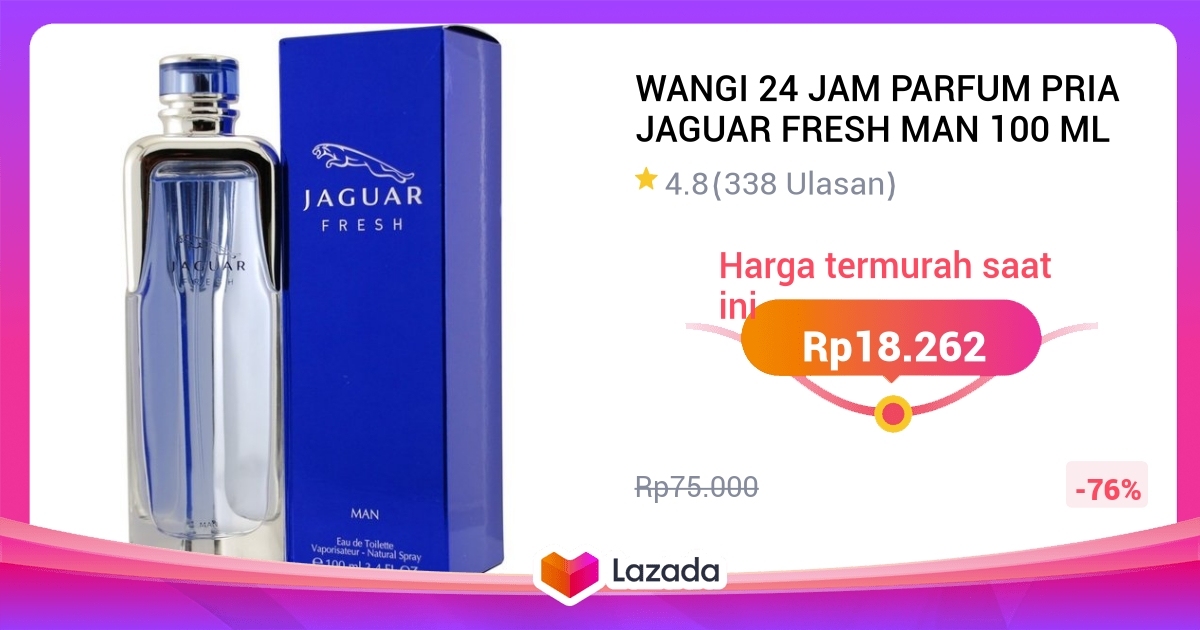 WANGI 24 JAM PARFUM PRIA JAGUAR FRESH MAN 100 ML