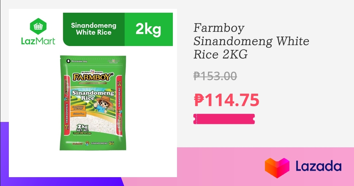 Farmboy Sinandomeng White Rice 2KG