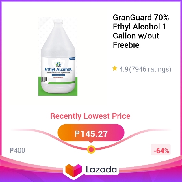 GranGuard 70% Ethyl Alcohol 1 Gallon w/out Freebie