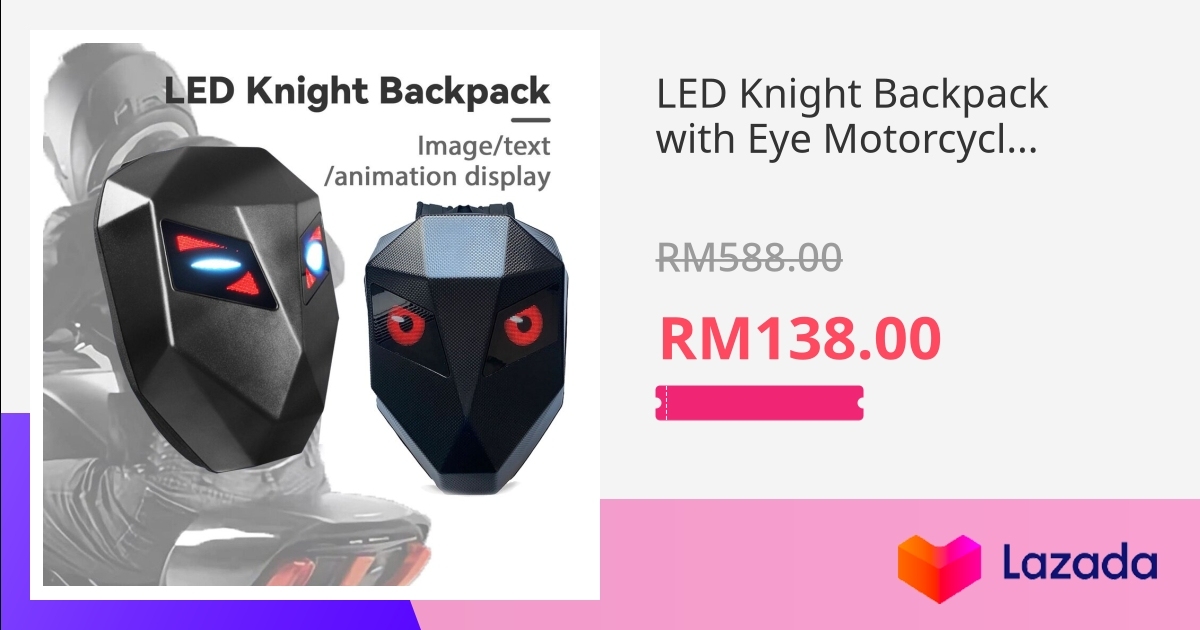 LED Knight Backpack with Eye Motorcycle Helmet Bluetooth APP Control ...