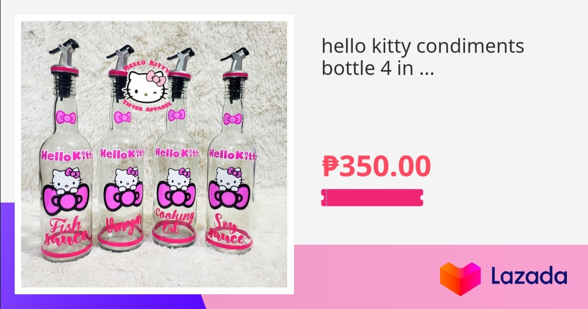 hello kitty condiments bottle 4 in 1 500 ml