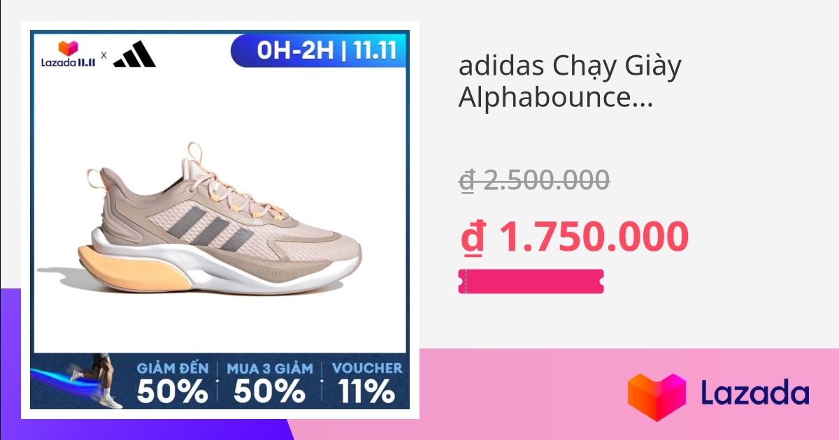 [Chỉ 0H 11.11 MUA 3 GIẢM 50%] adidas Chạy Giày Alphabounce+ Sustainable ...