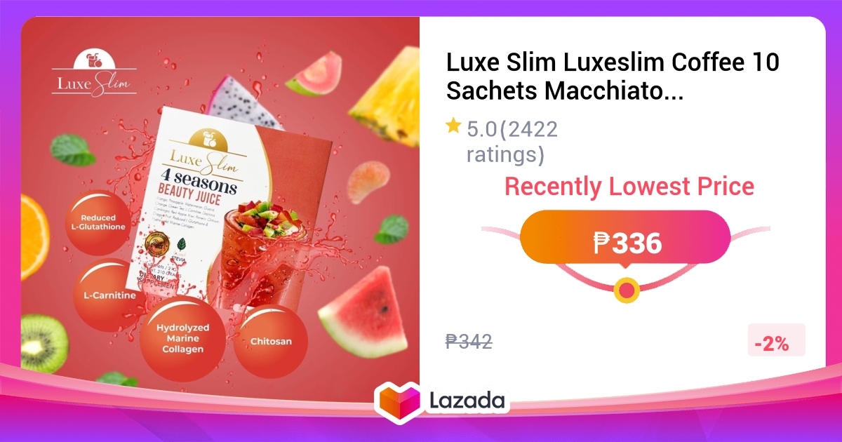 Luxe Slim Luxeslim Coffee 10 Sachets Macchiato, Turmerico, Melon ...