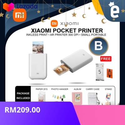 [Global Version] Xiaomi Pocket Photo Printer AR Printer 300DPI Portable ...