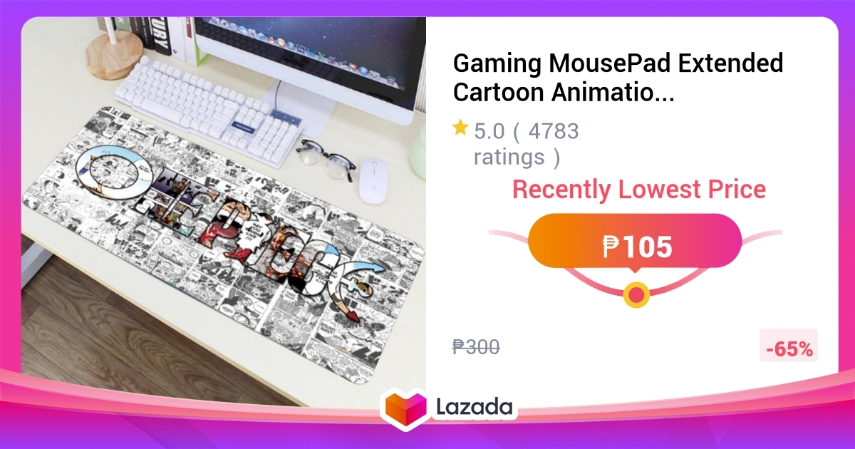 Gaming MousePad Extended Cartoon Animation Pattern Exquisite 800mm ...