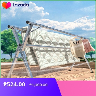 [Ready to Ship]2.4m Sampayan Stainless Steel Drying Rack Foldable ...