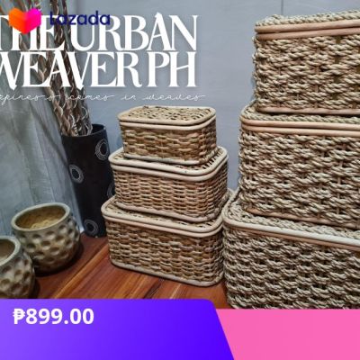RATTAN & BURI ORGANIZERS (SET OF 3)