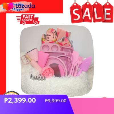 [QualityShopper] Pink Baking Bundle Set. 5 Sets of Non-stick Carbon ...