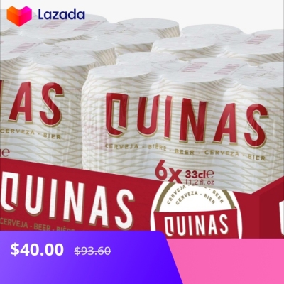 Quinas Premium Original Lager Beer Cans (Carton - 24 x 330ml)