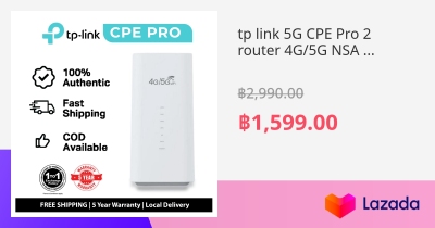 ซิมการ์ดเราท์เตอร์ tp link5G CPE Pro Router 4G/5G NSA+SA 5G NR 3.6Gbps LTE Cat19 4x4MIMO