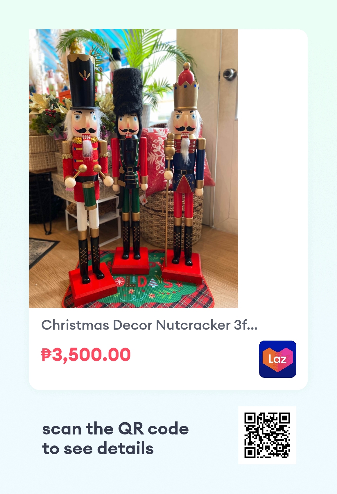 Christmas Decor Nutcracker 3ft (91cm)