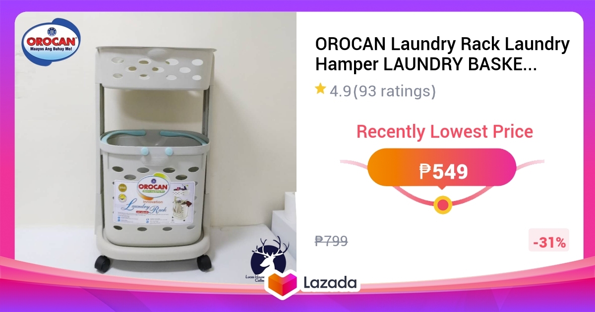 OROCAN Laundry Rack Laundry Hamper LAUNDRY BASKET WITH TRAY Bathroom ...