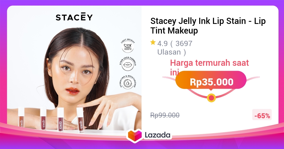 Stacey Jelly Ink Lip Stain - Lip Tint Makeup