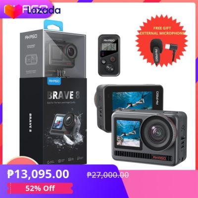 【New Arrival】AKASO Brave 8 1/2" CMOS image sensor 4K60FPS 48MP 16x Slow ...