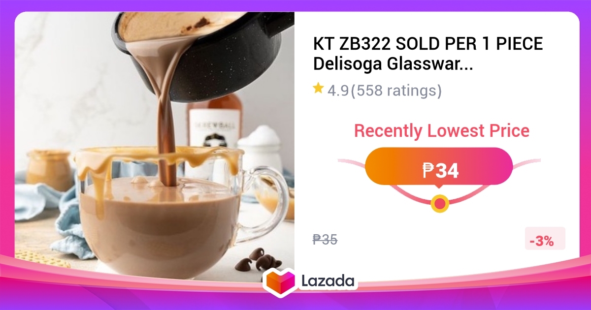 KT ZB322 SOLD PER 1 PIECE Delisoga Glassware Drinking Set Coffee Mug ...