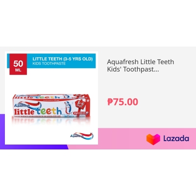 Aquafresh Little Teeth Kids' Toothpaste (3-5 Years Old) 50ml for ...