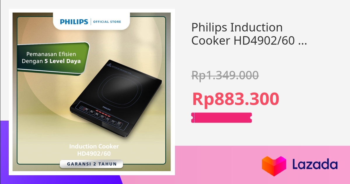 Philips Induction Cooker HD4902/60 - Kompor Listrik