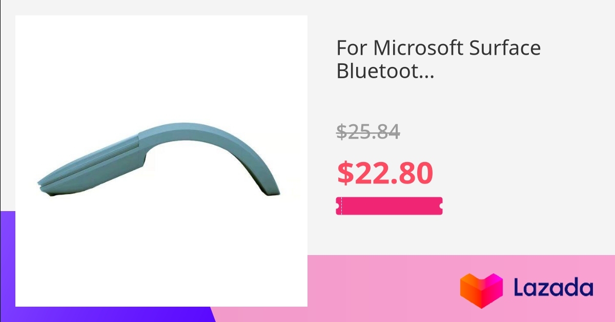 For Microsoft Surface Bluetooth Foldable Wireless Ergonomic Arc Touch Computer Mouse 3d Silent ...