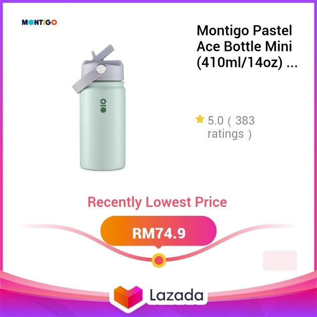 Montigo Pastel Ace Bottle Mini (410ml/14oz) - Durable Stainless Steel ...