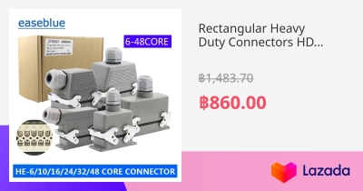 Rectangular Heavy Duty Connectors HDC HE 4 6 8 10 16 20 24 32 48 Core ...