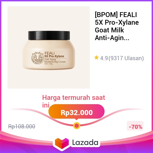 [BPOM] FEALI 5X Pro-Xylane Goat Milk Anti-Aging and Moisturizer Gel 100g